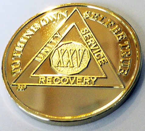 Gold Plated (14K) Birthday Recovery Medallion | My 12 Step Store