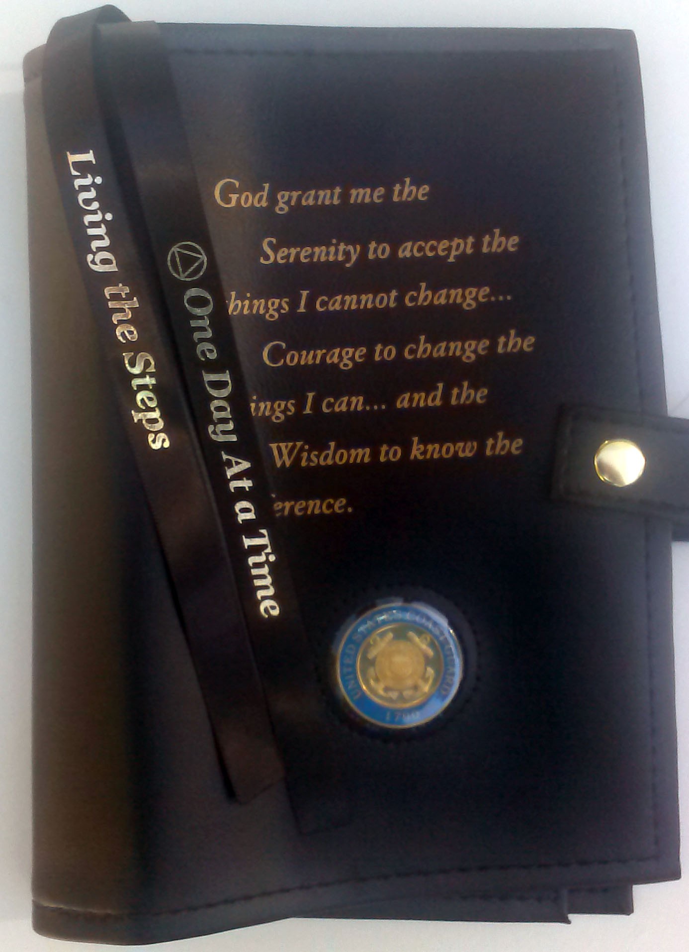 Large Print AA Serenity Prayer Double Cover BLACK