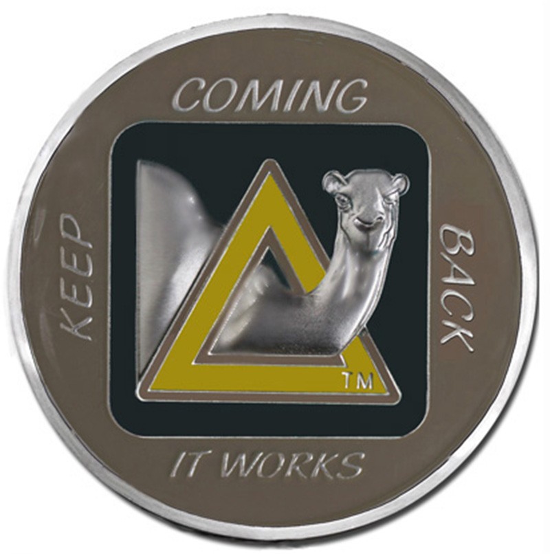 Keep Coming Back Camel Enamel Medallion | My 12 Step Store