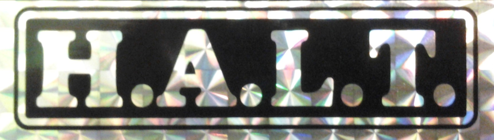 Large H.A.L.T. Sticker | My 12 Step Store