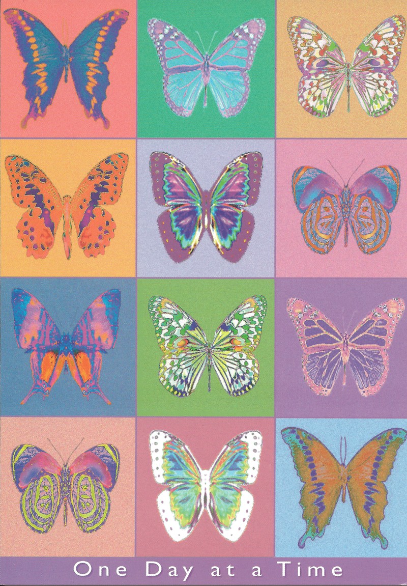 One Day at a Time Butterfly Greeting Card | My 12 Step Store