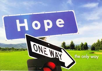 HOPE ONE WAY Street Sign Greeting Card | My 12 Step Store