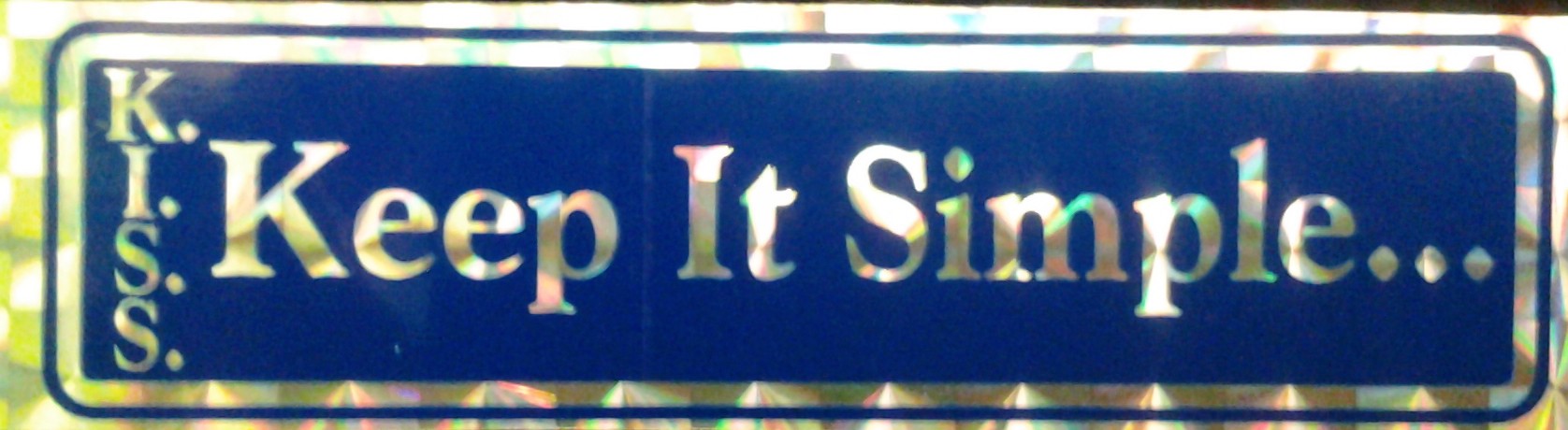 Large Keep It Simple Sticker | My 12 Step Store