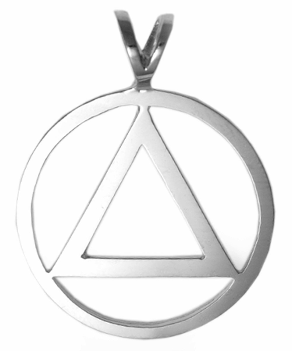 Sterling Silver Large AA Symbol Pendant