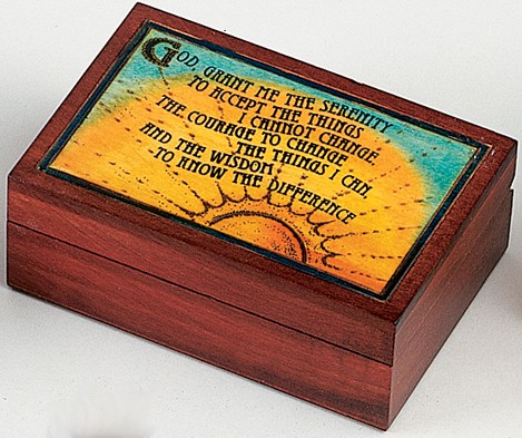 Serenity Prayer Wooden God Box (Large)