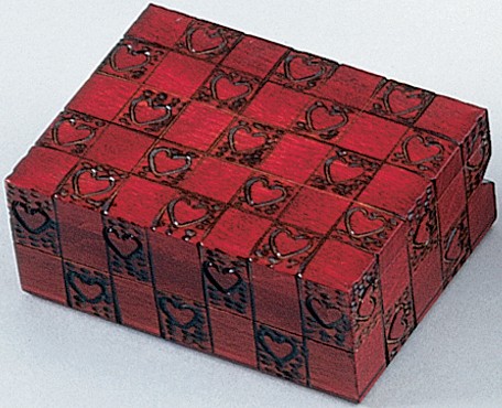 Small Red Heart Wooden God Box | My 12 Step Store