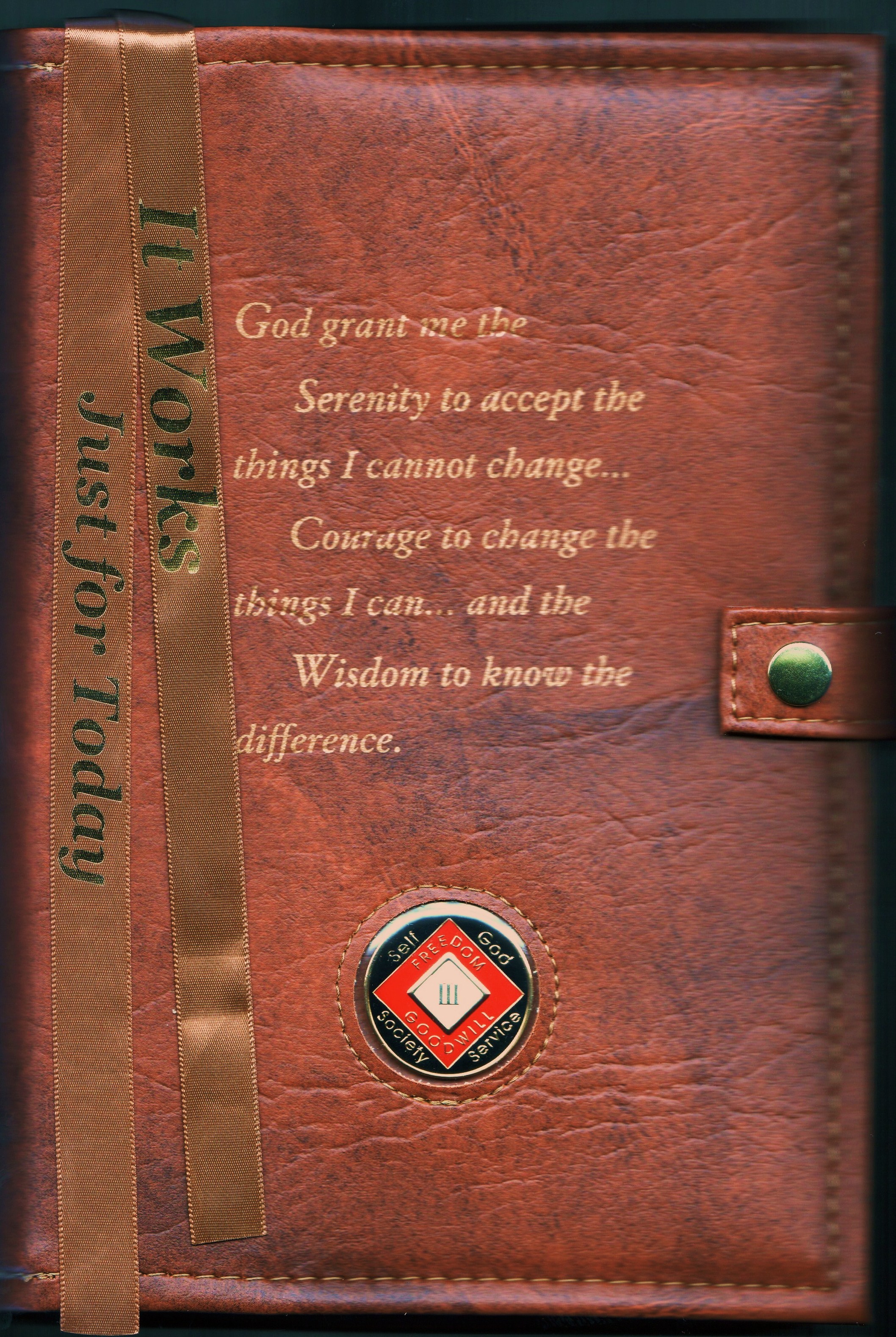 NA Unity Symbol Double Cover - Brown | My 12 Step Store