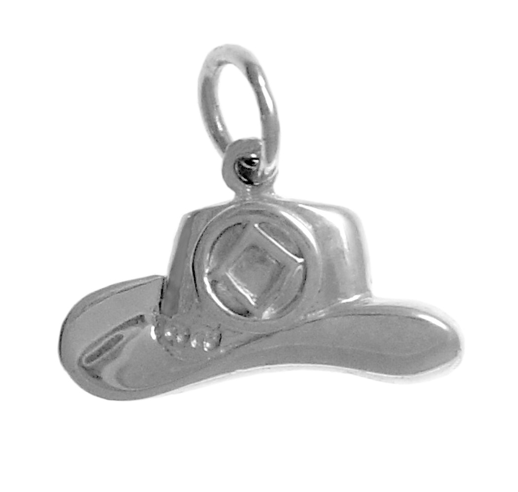 Sterling Silver NA Symbol Cowboy Hat Pendant | My 12 Step Store