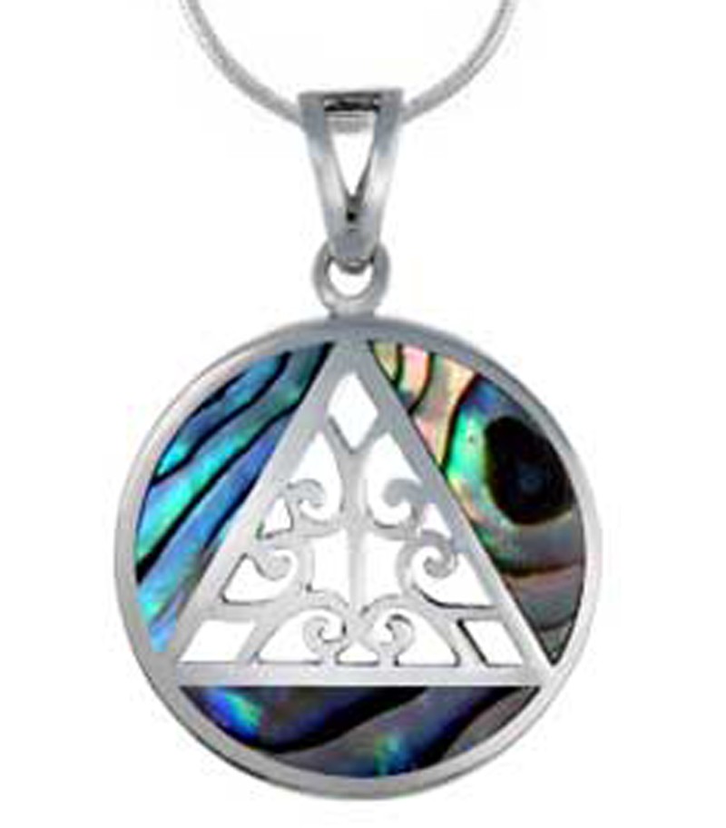 Sterling Silver Unity Pendant with Abalone | My 12 Step Store