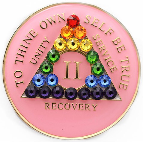 AA Rainbow Bling - Pink | My 12 Step Store