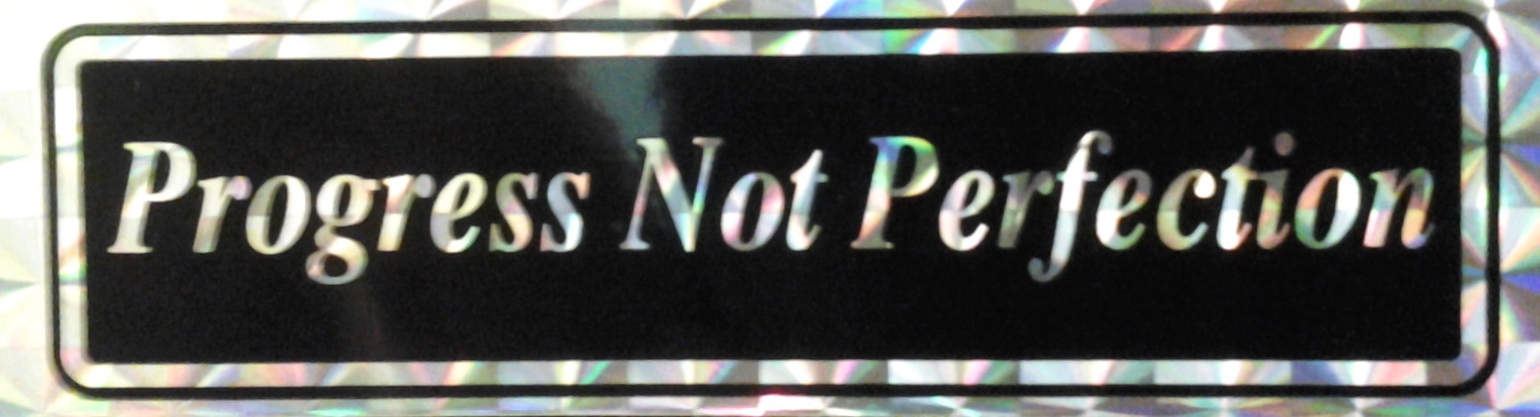 Large Progress Not Perfection Sticker | My 12 Step Store