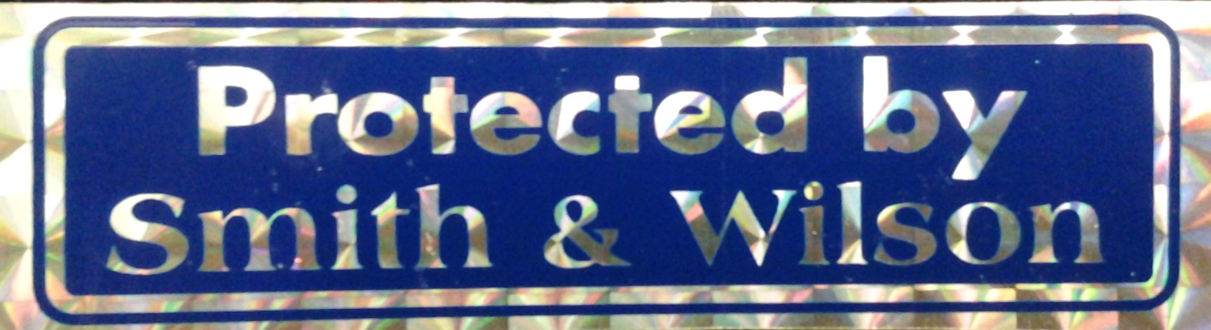 Protected by Smith and Wilson Sticker