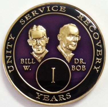 Purple Bill & Dr. Bob Tri-Plate Medallion | My 12 Step Store