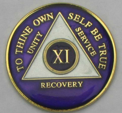 Purple Recovery Medallion | My 12 Step Store