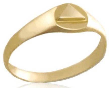Small Gold AA Unity Ring | Handcrafted Recovery Ring
