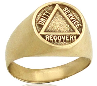 Gold Unity Recovery Service Ring | My 12 Step Store