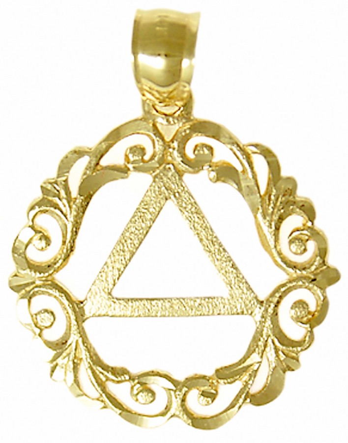 14k Gold Scroll Style Unity Pendant | My 12 Step Store