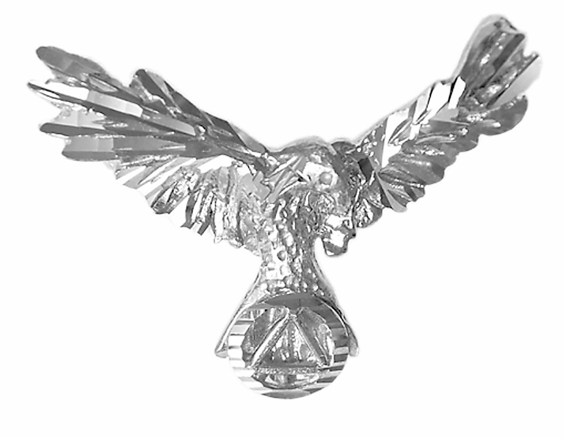 Sterling Silver AA Symbol Eagle Pendant | My 12 Step Store