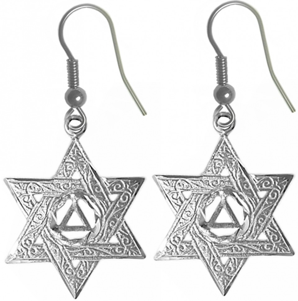 Star of David Earrings | Sterling Silver AA Earrings