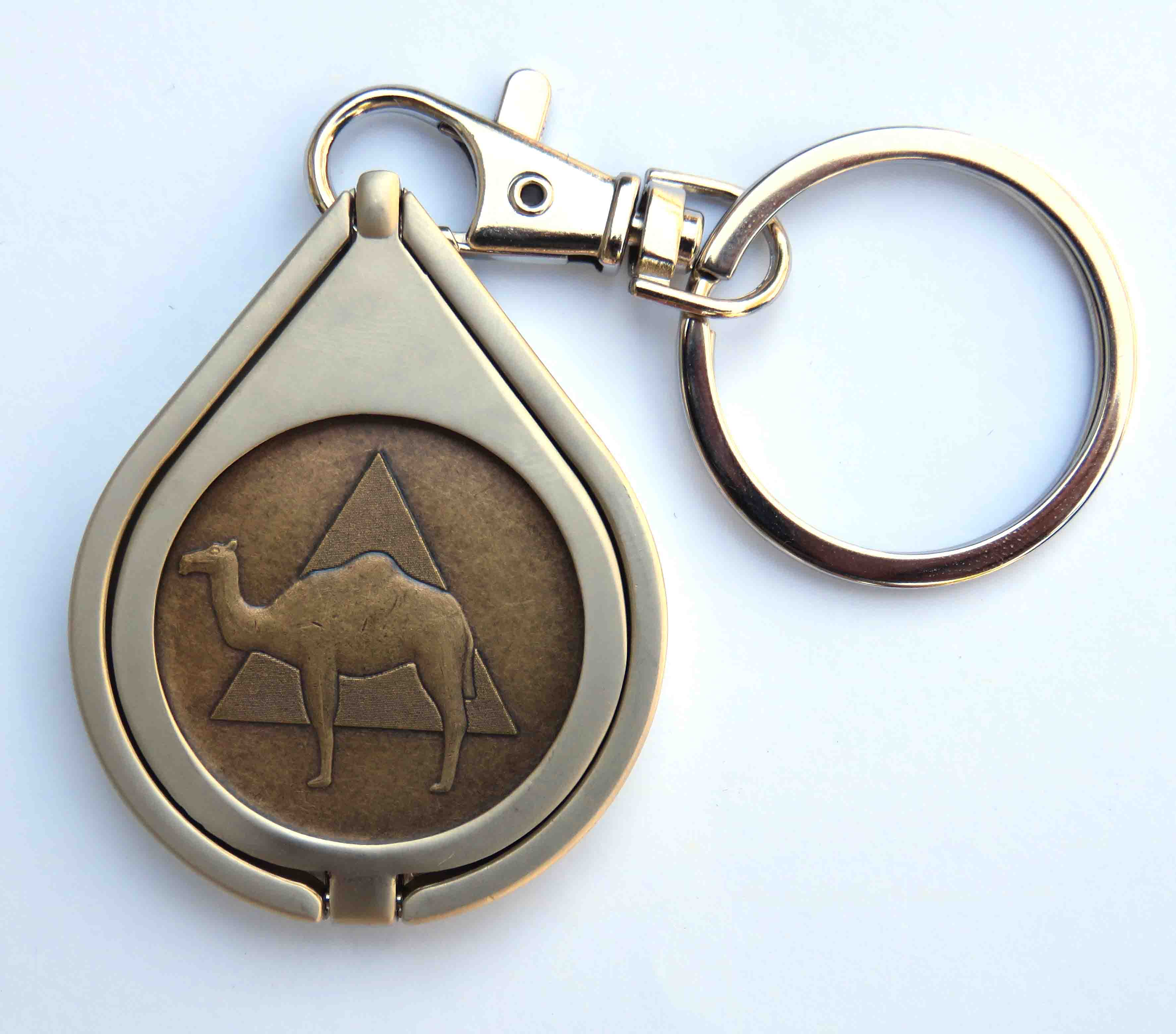 Tear Drop Metal Medallion Holder with Flip up Retainer