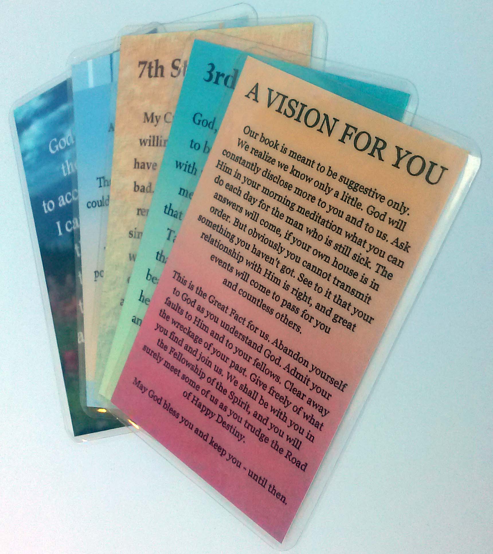 Collection of 5 AA Themed Wallet Cards | My 12 Step Store