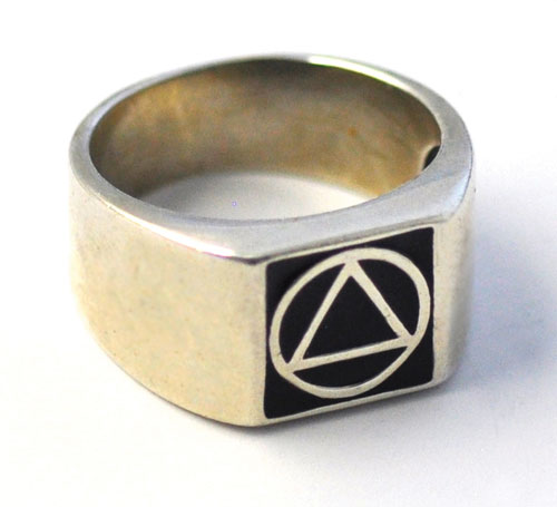 Sterling Silver AA Recovery Ring | My 12 Step Store