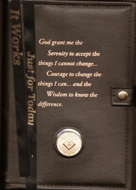 NA Double Cover - Serenity Prayer in Black | My 12 Step Store