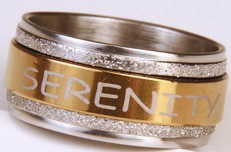 Serenity Prayer Spinner Ring | Silver Fidget Ring